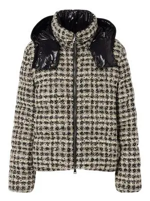 Moncler Andronne Wool-blend Tweed Down Jacket - Beige