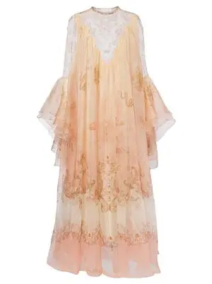 Zimmermann Hypnotic Printed Silk Gown - Pink
