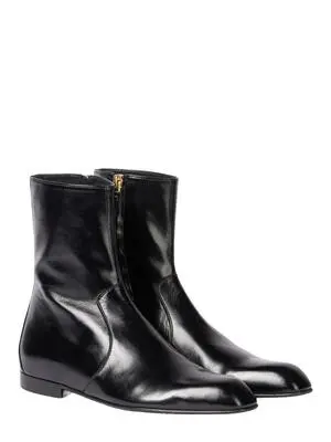 Khaite Colt Leather Ankle Boots - Black