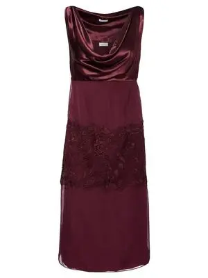 FERRAGAMO Strapless Midi Dress - Burgundy