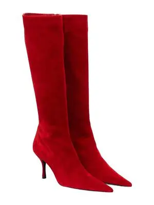 Magda Butrym Suede Knee-high Boots - Red