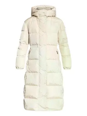 Moncler Chamer Quilted Hooded Coat - White