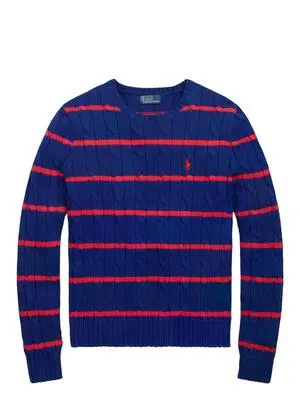Polo Ralph Lauren Striped Cable-knit Sweater - Blue