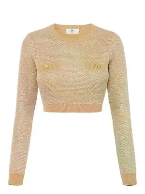 Elisabetta Franchi Sequin-embellished Sweater - Neutrals