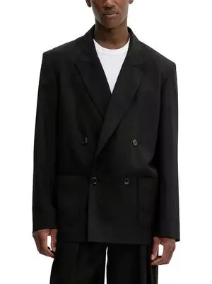 Nanushka Double-breasted Patch-pocket Blazer - Black