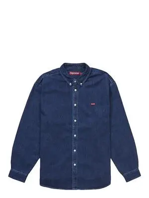 Supreme Small Box Denim Shirt (fw25) Dark Indigo