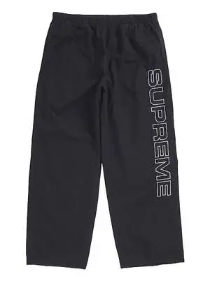 Supreme Spellout Embroidered Ripstop Track Pant - Black