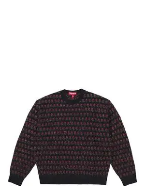Supreme Floral Metallic Sweater - Black