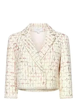 Giambattista Valli Cropped Tweed Jacket - White