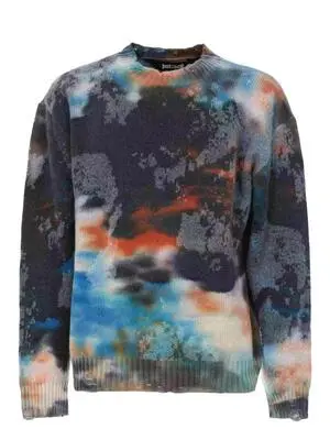Just Cavalli Tie-dye Distressed Sweater - Black