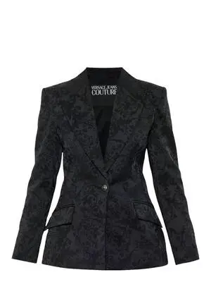 Versace Barocco Pattern Blazer - Black