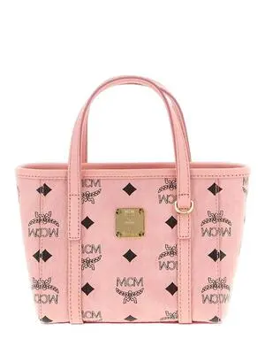 Mcm Monogrammed Mini Tote Bag - Pink
