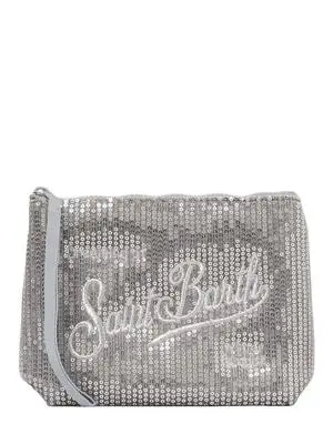 MC2 SAINT BARTH Sequin Embellished Clutch - Silver