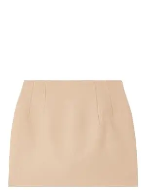 Wardrobe.NYC Contour Wool Mini Skirt - Neutrals