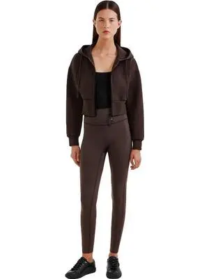 Rudsak Cropped Zip-up Hoodie - Brown