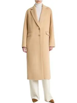 Vince Wool-cashmere Blend Single-breasted Coat - Brown