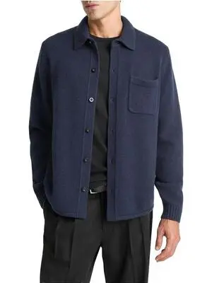 Vince Wool Knit Shirt Black