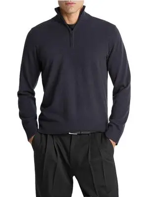 Vince Cashmere Quarter-zip Sweater - Black