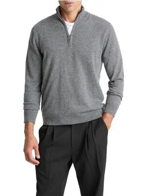 Vince Cashmere Quarter-zip Sweater - Gray