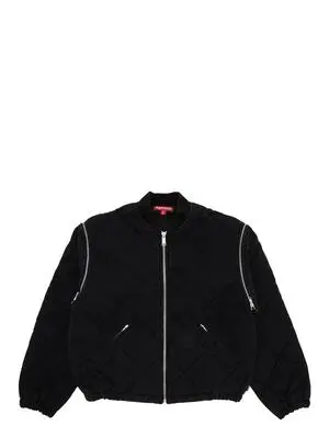 Supreme Zip-Off Sleeve Quilted Bomber Jacket - Black | Editorialist