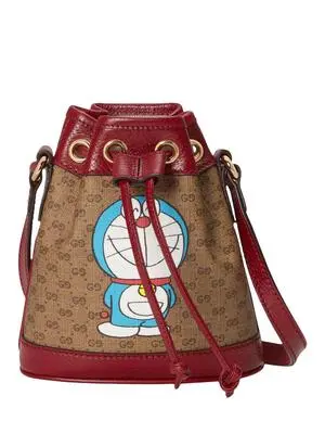 Gucci X Doraemon Mini Bucket Bag - Tan
