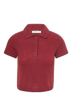 Simkhai Cashmere Polo Jumper - Cranberry