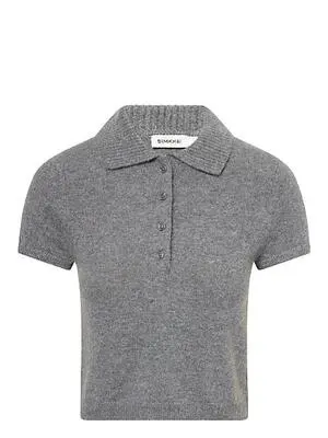 Simkhai Cashmere Polo Jumper - Heather Grey