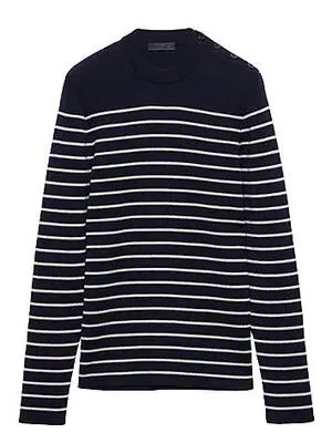 Prada Striped Wool Jumper - Blue