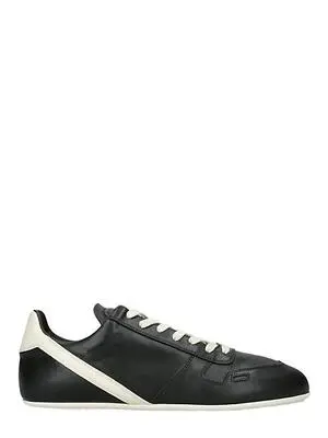 Rick Owens Minimal Leather Trainers - Blk/white