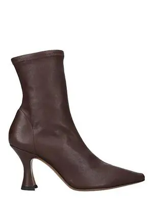 NEOUS Ran Leather Heeled Ankle Boots - Dark Brown