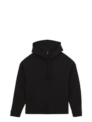REISS Silvestro Relaxed-fit Cotton-blend Hoody - Black