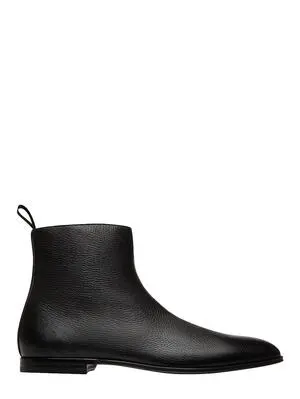 Bally Wently Grainy Leather Ankle Boots - Black