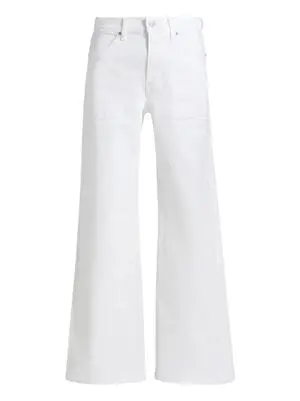 Veronica Beard Crosbie High-rise Wide-leg Jeans - White