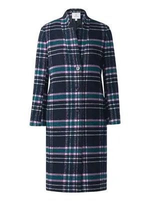 Soia & Kyo Plaid Wool-blend Coat - Indigomult
