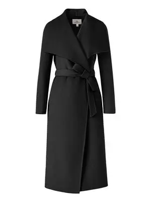 Soia & Kyo Wool Wrap Coat - Black