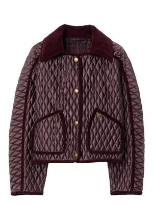BURBERRY Cropped Quilted Nylon Floriston Jacket