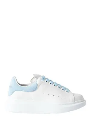 Alexander McQueen Suede-trimmed Leather Exaggerated-sole Sneakers - White