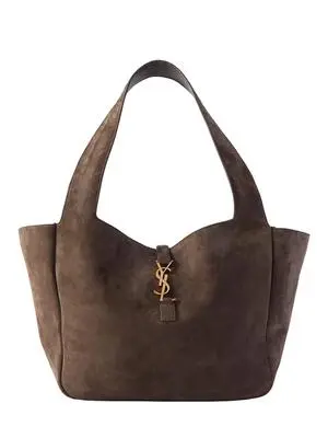 Saint Laurent Le 5 À 7 Bea Suede Tote Gray