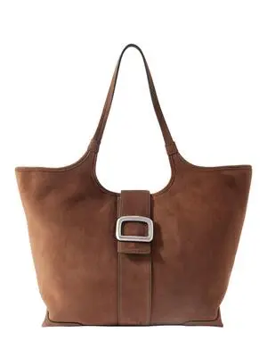 ROGER VIVIER Grand Vivier Suede Tote - Brown