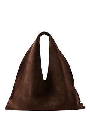 THE ROW Bindle Small Suede Shoulder Bag - Brown
