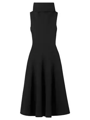 Jacquemus Draped Crepe Midi Dress - Black