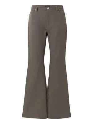 JOSEPH Bond Stretch-Twill Flared Pants Mushroom