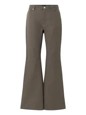 JOSEPH Bond Stretch-Twill Flared Pants Neutrals