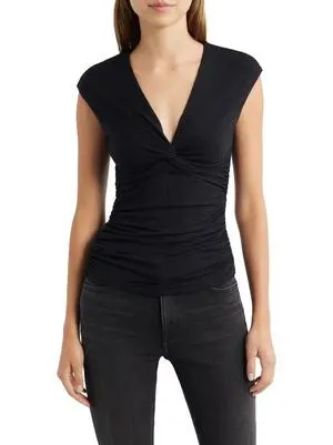 Rag & Bone Luca Twist Front Top - Black