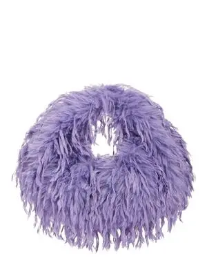 Naked Wardrobe Micro Mini Faux Feather Handbag - Lavender
