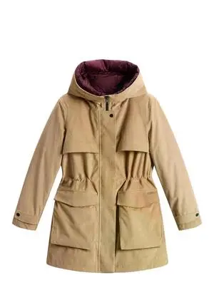 Woolrich Corduroy Hooded Parka - Neutrals