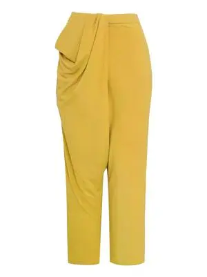 UMA | RAQUEL BLAY Draped Straight-leg Trousers - Yellow