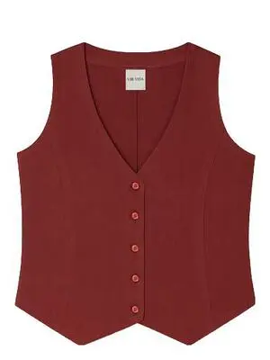 VIR VITA Violette Vest Sun Dried Tomato
