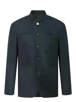 Shanghai Tang Five-button Wool Blazer - Green