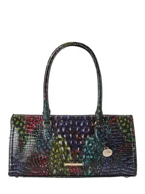 Brahmin Croc-embossed Leather Satchel - Showtime Melbourne